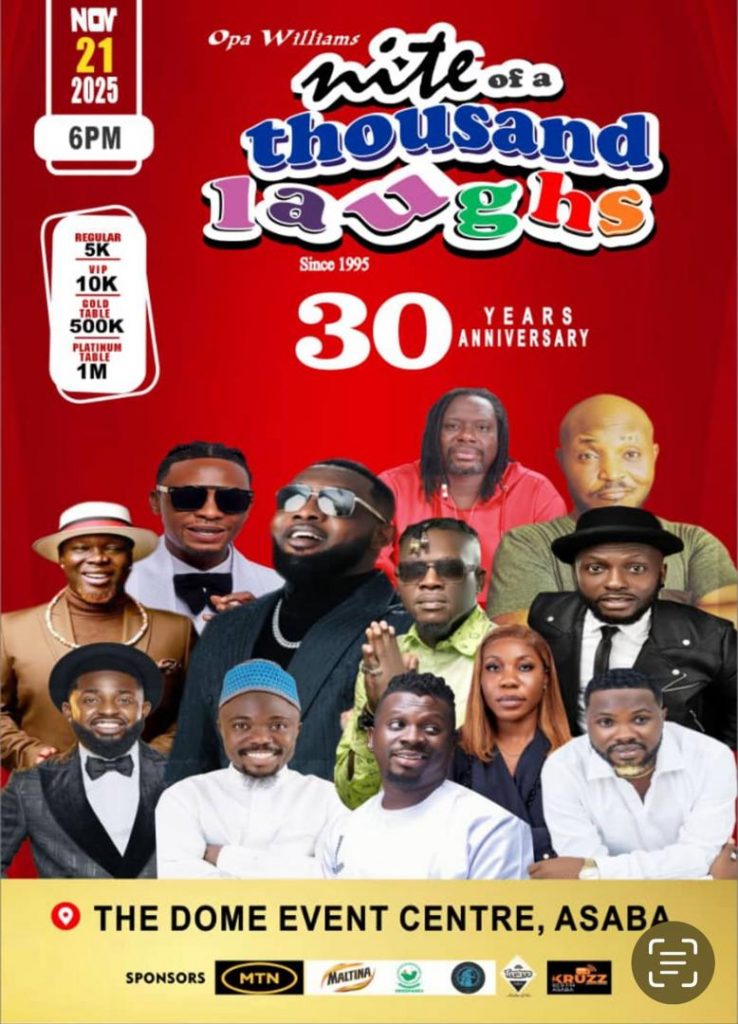Opa Williams hosts Nite of a Thousand Laughs’ 30th anniversary in Asaba ...
